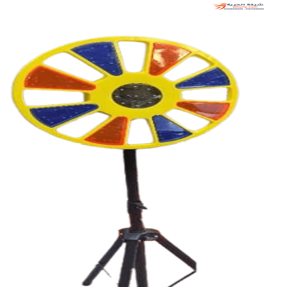 A circular traffic signal with warning lights for highways equipped ...